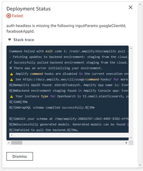 Amplify Admin Ui Deployment Auth Headless Is Missing The Following