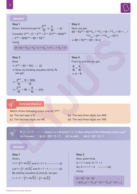 Solution Application Of Binomial Theorem And Properties Of Binomial