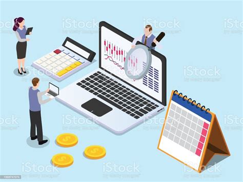 데이터 분석 개념 3d 아이소메트릭 벡터 계산기에 대한 스톡 벡터 아트 및 기타 이미지 계산기 노트북 등측투영법 Istock