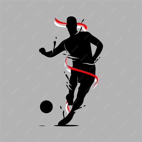Premium Vector Football Silhouette On A White Background Suitable