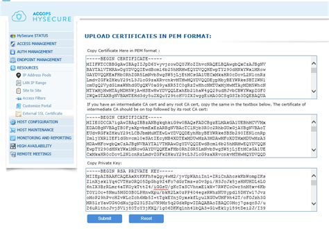 External SSL Certificate Accops HySecure 5 2 Knowledge Center