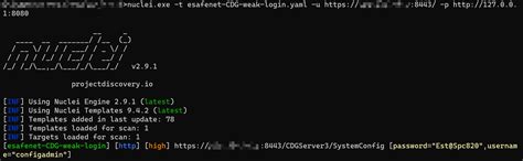 Add Esafenet CDG Weak Login Issue Projectdiscovery Nuclei Templates GitHub