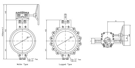 Dimensions Of Class 150 Butterfly Valves Wafer And Lugged