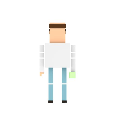 D Model Simple Scientist Man Turbosquid