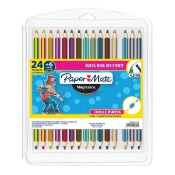 Colores Paper Mate Magicolor Doblepunta 4 0mm 24 Colores X12 3 Und
