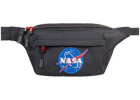Balenciaga X Nasa Belt Bag Black In Canvas With Red Tone Us
