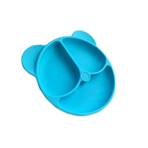 ASSIETTE PLATEAU REPAS Blue Assiette alimentation à succion pour bébé vaisselle en Silicone