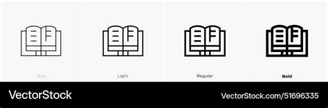 Haggadah Icon Thin Light Regular And Bold Style Vector Image