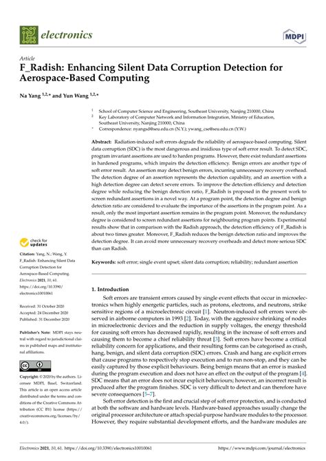 Pdf Fradish Enhancing Silent Data Corruption Detection For