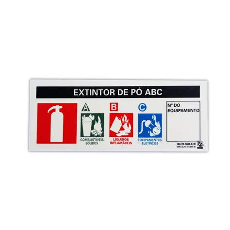 Placa Fotol N Agente Extintor Abc X X Cm Continente