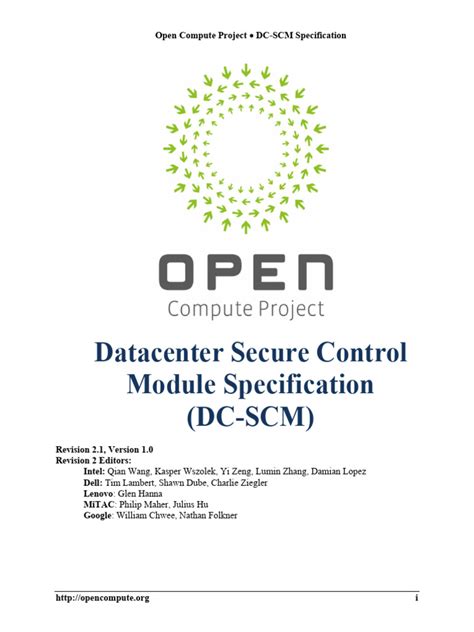 Ocp Dc Scm Rev2 1 Ver1 0 Pdf Usb Computer Networking