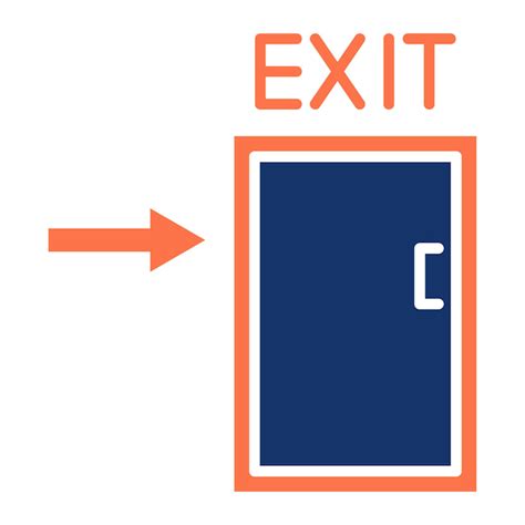 Premium Vector Exit Door Vector Illustration
