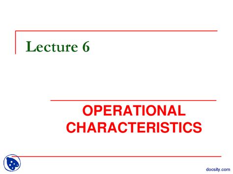 Operational Characteristics Elemental Analysis Lecture Slides Docsity