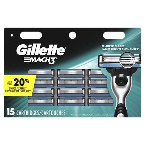 Gillette Mach3 Turbo Men's Razor Blade Refills, 15 Ct - Walmart.com