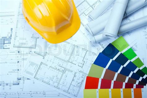 Blueprints And Projects Of Building Architectual Concept Colourbox