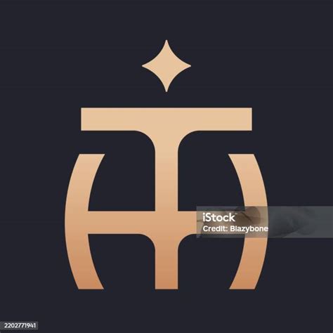 미니멀리스트 추상 고급스러운 Th 초기 문자 아이콘 로고 템플릿 벡터 일러스트 레이 션 디자인 심플한 현대 편지 Th 로고 개념 요소 0명에 대한 스톡 벡터 아트 및 기타