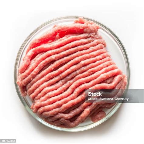 인공 고기의 실험실 연구 유리 페트리 접시에 다진 고기 정사각형 이미지입니다 닫아 위에서 볼 수 있습니다 화학 실험 고기에 대한 스톡 사진 및 기타 이미지 Istock