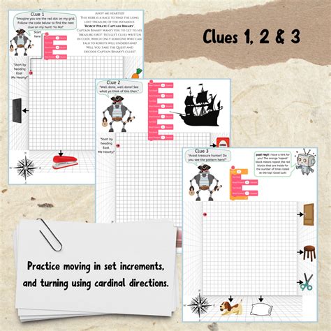 Coding 1 Robot Pirate Captain Binary The Treasure Hunt Builder
