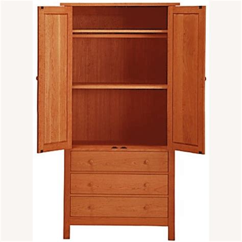 Solid Cherry Armoire By Vermont Furniture Company AptDeco