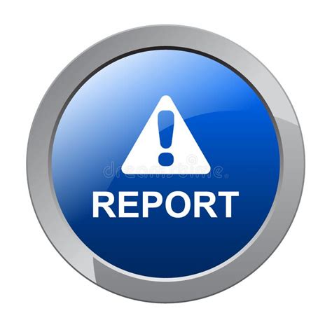 Report Problem Eyeball Glossy Elegant Pink Round Button Abstract Stock Illustration