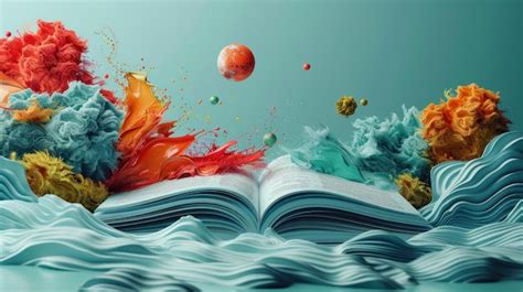 Open Book By Creating Threedimensional Colorful Smoke Objects Premium Ai Generated Image