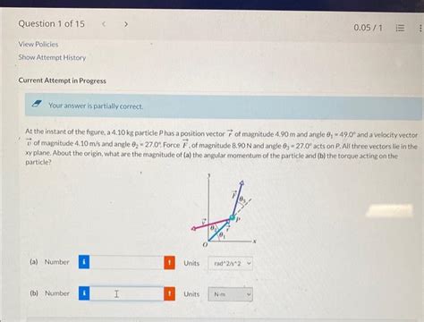 Solved At The Instant Of The Figure A 4 10 Kg Particle P Chegg