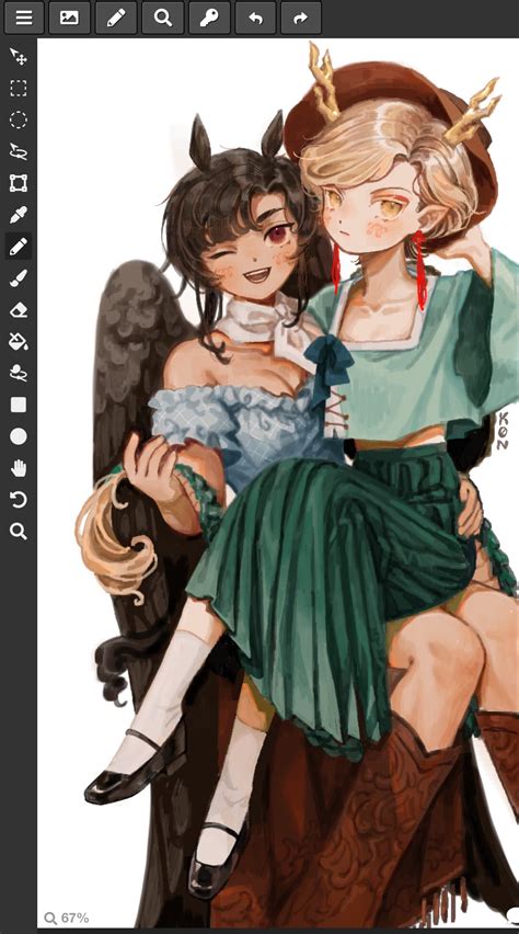 Kicchou Yachie And Kurokoma Saki Touhou Drawn By K0nfette Danbooru