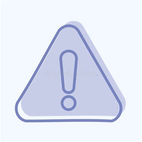 Icon Warning Sign Suitable For Programming Symbol Two Tone Style Simple Design Editable