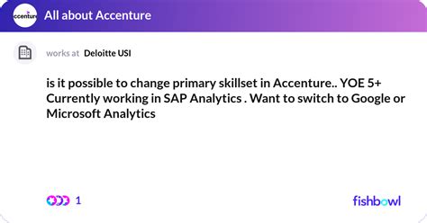 Is It Possible To Change Primary Skillset In Accen Fishbowl
