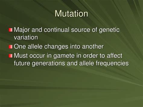 PPT Changing Allele Frequencies PowerPoint Presentation Free Download ID 5445982