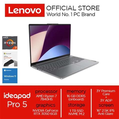 Jual Lenovo Ideapad Pro Aph Gid Amd Ryzen Hs Gb Tb Ssd Nvidia Geforce Rtx