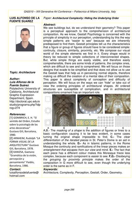 Pdf Architectural Complexity Hiding The Underlying Order