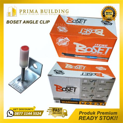 Jual Boset Pin Angle Clip Original Boset Paku Tembak Beton Angel Clip