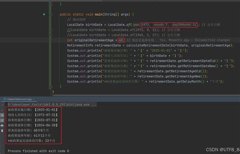 2025年1月1日起最新退休年龄算法java实现最优方案延迟退休 Java Csdn博客