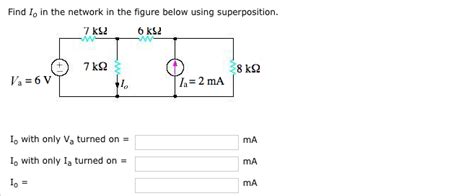 solved find i o in the network in the figure below using