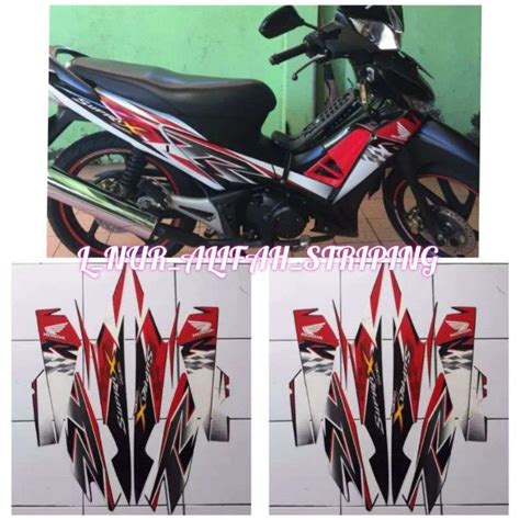 Jual STICKER STRIPING LIS LES BODY MOTOR HONDA SUPRA X 125 R 2010 Di