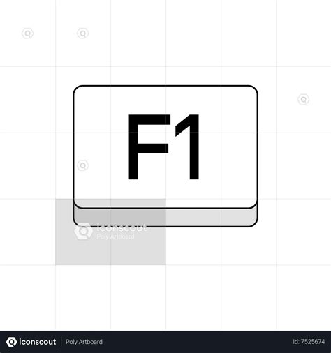 Keyboard F1 Button Animated Icon Free Download User Interface