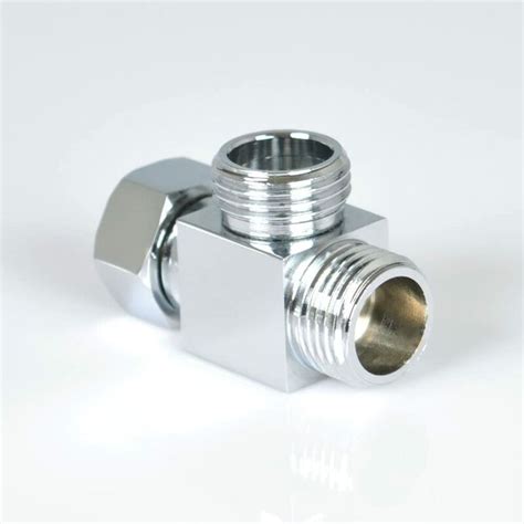 Brass Shower Arm 3 Way Diverter T For Hose Standard Connector G1 2