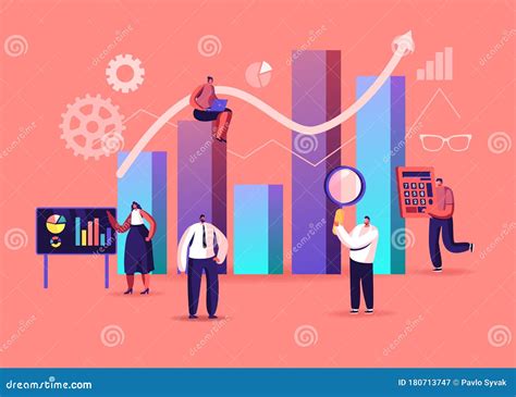Science Statistics Concept Vector Flat Person Illustration Man And