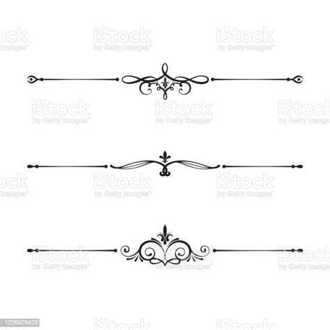 빈티지 디자인 테두리 세트 결혼식 초대 장카드에 대한 선조 분배기 벡터 고립 화려한 왕실 요소 갈란드 장식품에 대한 스톡 벡터 아트 및 기타 이미지 Istock