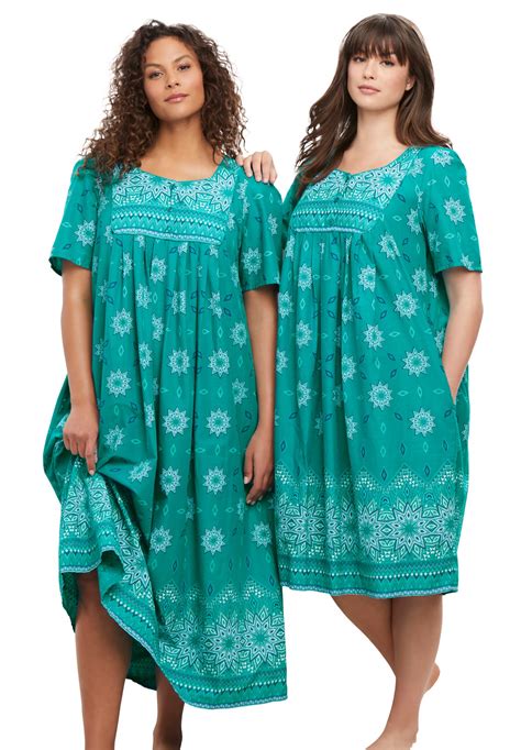Only Necessities Womens Plus Size Mixed Print Long Lounger Ebay