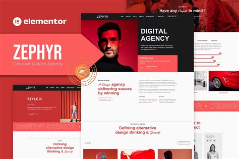 Zephyr Creative Digital Agency Elementor Template Kit Rometheme