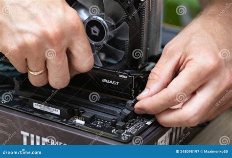 Installing Random Access Memory Into Pc Editorial Image 131607916