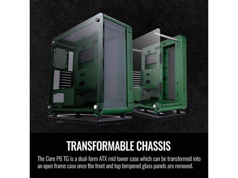 Thermaltake Core P6 TG CA-1V2-00MCWN-00 Racing Green Computer Case ...