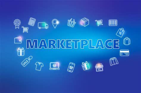 마켓플레이스 전자 상거래 웹 주황색 파란색 배경 다양한 쇼핑 아이콘 Singles Day China에 대한 스톡 벡터 아트 및 기타 이미지 Singles Day