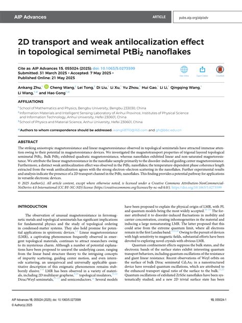 Pdf 2d Transport And Weak Antilocalization Effect In Topological