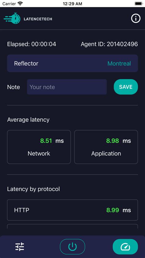mobile latency measurement de latence technologies inc ios
