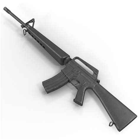 Assault Rifle M16 4 3d Model 44 3ds C4d Ma Obj Max Free3d