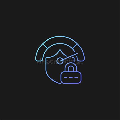 Strong Password Gradient Vector Icon For Dark Theme Stock Vector Illustration Of Outline
