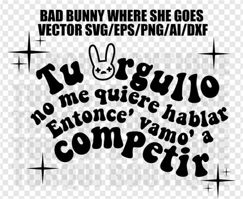 Where She Goes Bad Bunny Logo Vector SVG PNG AI Vector Etsy